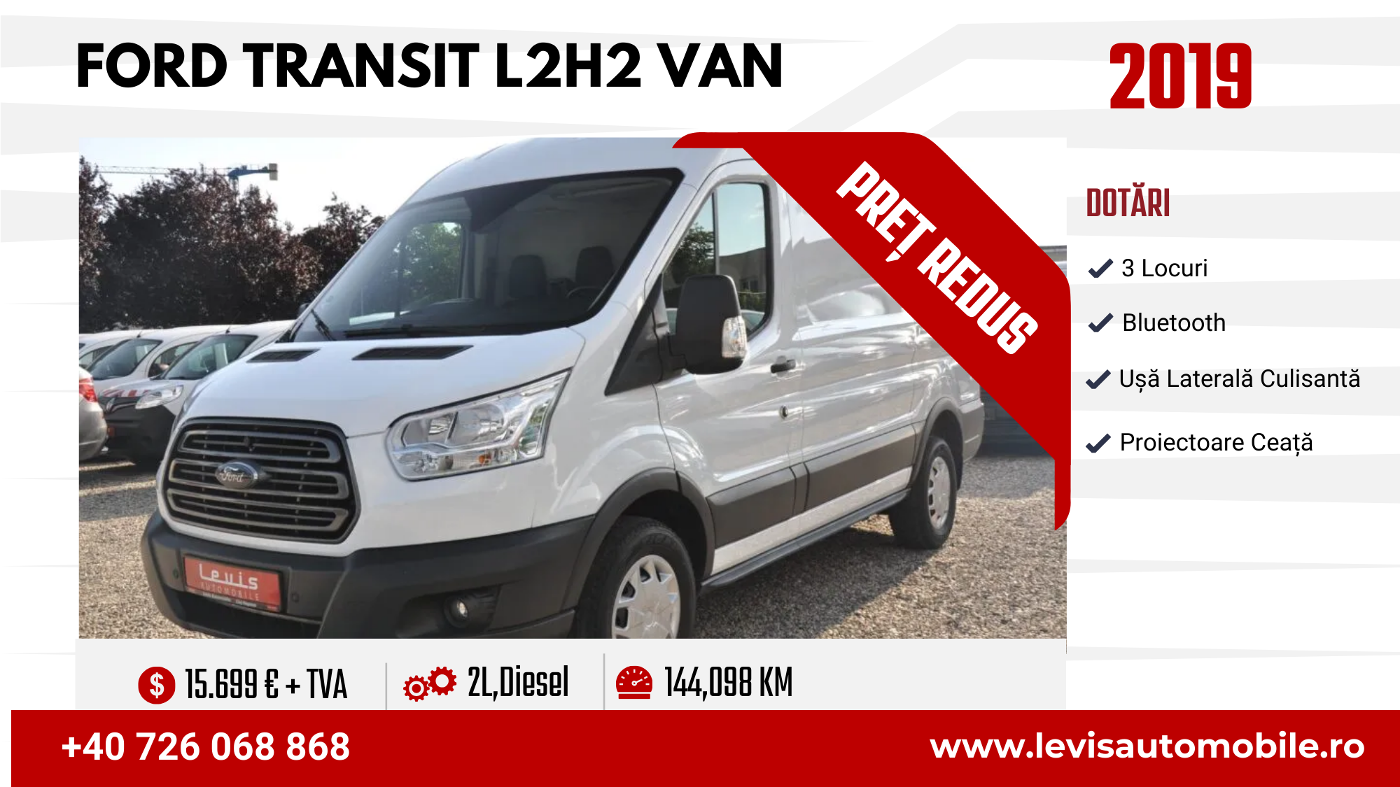 Ford Transit L2H2 Van - 2019 - Levis Automobile
